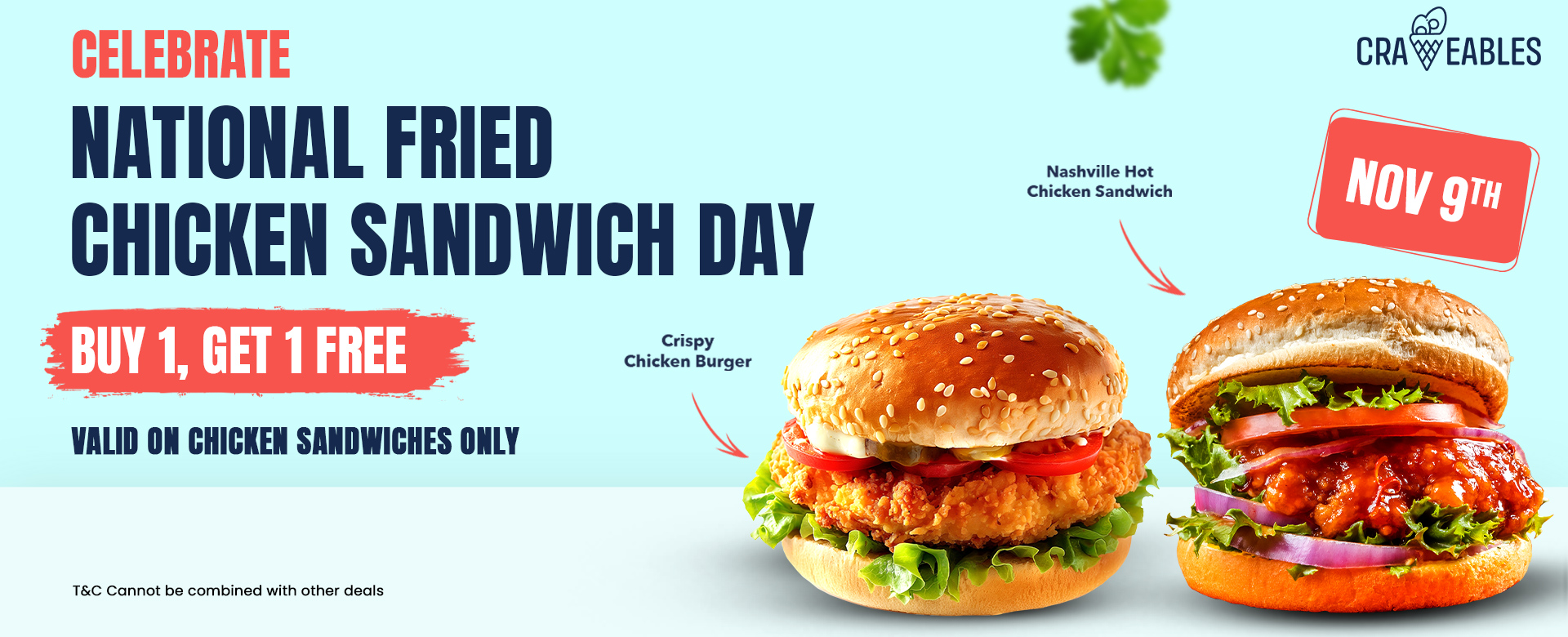 National Fried Chicken Sandwich Day - Craveables Cafe